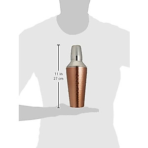 Cook Pro Inc. 3Piece 27 oz Stainless Steel Cocktail Mixer, Copper