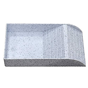 WINGOFFLY Large Reptile Feeding Dish with Ramp and Basking Platform Plastic Turtle Food and Water Bowl Also Fit for Bath Aquarium Habitat for Lizards Amphibians