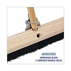Proline Brushes BRU 20236 36" Hardwood Block Black Tampico Push Broom