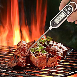Digital Instant Read Meat Thermometer Kitchen Cooking Food Candy Thermometer for Oil Deep Fry BBQ Grill Smoker Thermometer by AikTryee.