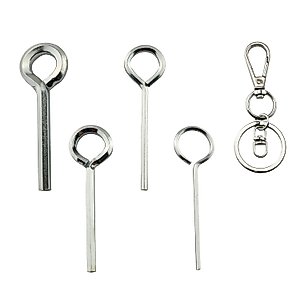 YHXiXi 5IN1 Ring Allen Wrench Set - 5/64" 1/8" 5/32" 7/32" Allen Key Door Keys with 1 Keychain for Push Bar Panic Exit Device