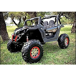 4X4 2022 Upgraded Kids Electric Ride on car RC Remote Power Wheel 24v XL Buggy Style Kids Ride on car RZR 2 Adjustable seats 24VOLT Rubber Tires Holds 160 lb mp3 Bluetooth 9 mph