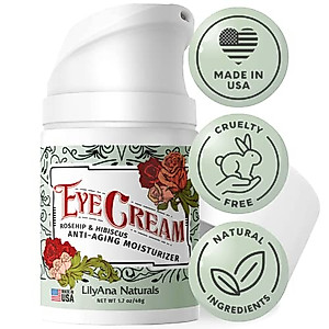 LilyAna Naturals Eye Cream - Eye Cream for Dark Circles and Puffiness, Under Eye Cream, Anti Aging Eye Bag Cream, Improve the look of Fine Lines and Wrinkles - Skin Care Products - 1.7 oz