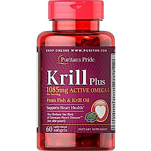 Puritan's Pride Krill Oil Plus High Omega-3 Concentrate 1085 mg