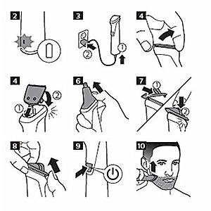 Philips Norelco Multi Groomer - 25 Piece Mens Grooming Kit for Beard, Body, Face, Nose, and Ear Hair Trimmer,Shaver, and Clipper with Premium Storage Case - NO Blade Oil Needed, MG7770/49