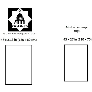 Prayer Rug Muslim Mat Islamic - Thick Prayer Rug Sajadah for Kids Men Women with Islam Prayer Beads for Eid Travel Ramadan, Soft and Luxury (Red)