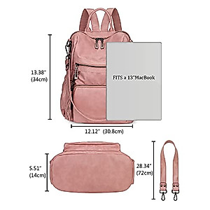 Uromee Travel Backpack Purse for Women Vegan Leather Ladies Fashion Tassel Shoulder Bag Convertible