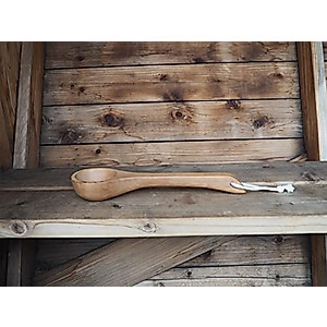 HSE Curved Cedar Sauna Ladle (100ml, Red Cedar)