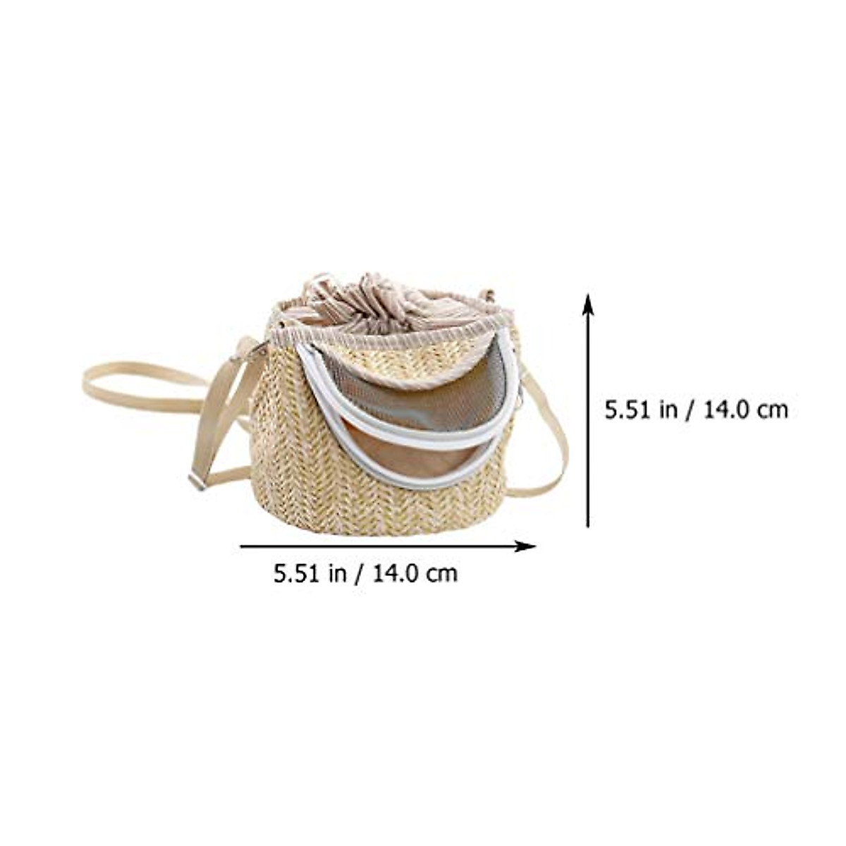 Balacoo Hamster Carrier Bag Small Animal Portable Outgoing Bag Pouch for Sugar Glider Hamster Squirrel Small Animals,Light Coffee,S1151HQ159N1UTG1,14X14CM