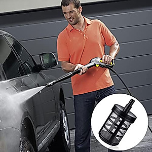 OIIKI 8PCS Black Household Hose Filters, Stainless Steel Encryption Filter, Water Pump Filter Connect with Water Line for Spring Water, Garden, Sprayers, Car Washers, Oil Pumps, Industrial Equipment