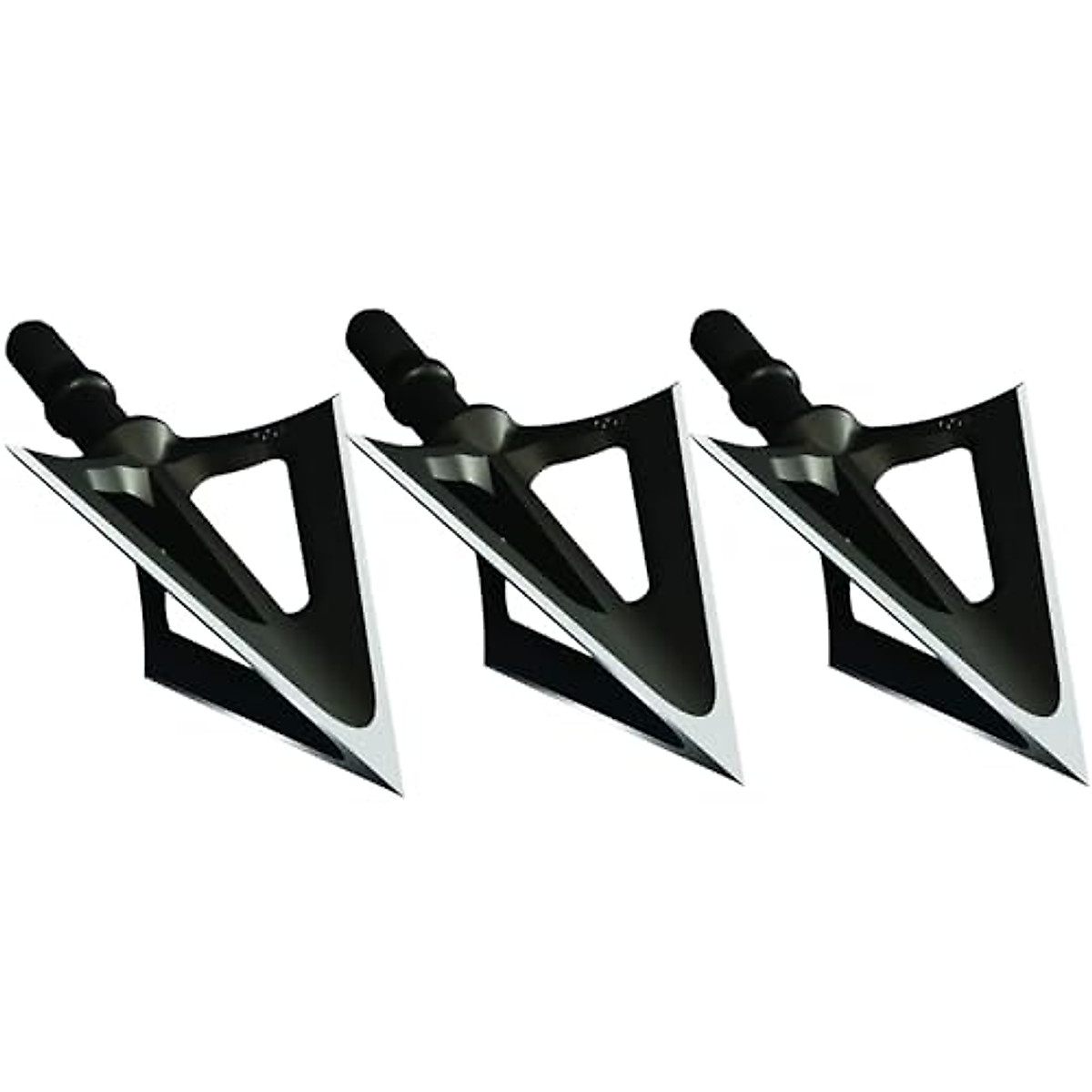 G5 Montec CS Archery Hunting Durable Sharp Fixed Blades Carbon Steel 100 Grain 1 1/16" Cutting Diameter Screw-In Broadheads for Bow Arrows - Pack of 3