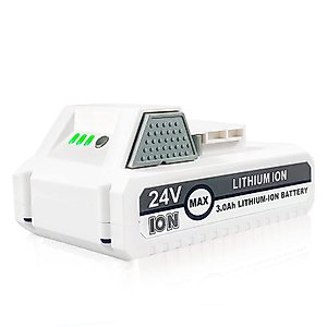 Moccdor 3.0Ah 24V Replacement Lithium-ion Battery for Snow Joe + Sun Joe 24V Series Cordless Power Tools, Compatible with Snow Joe 24VBAT-LTX 24VBAT-LTW 24VBAT-LTE 24VBAT 24V-X2-SB18 24VBAT-XR