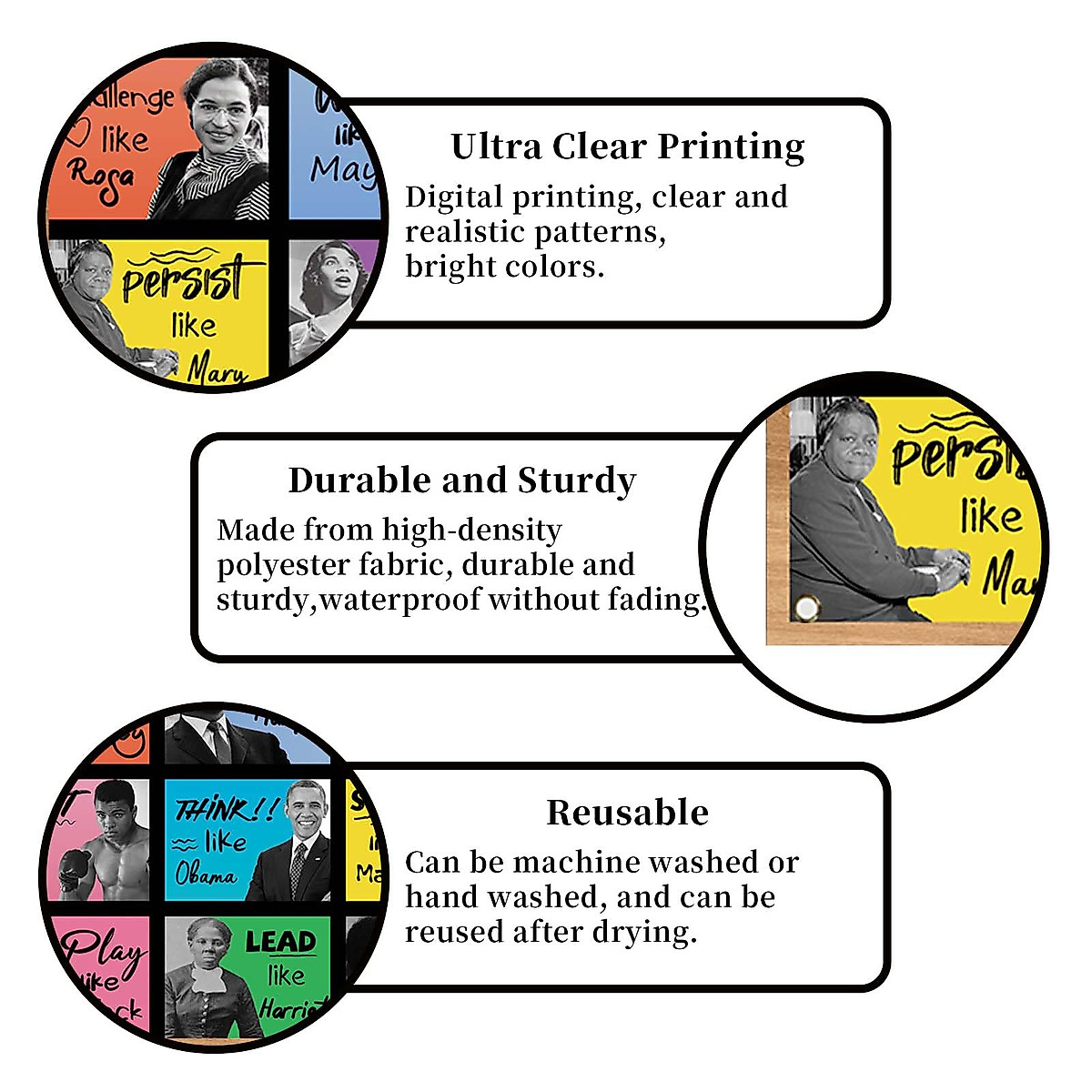 Black History Month Backdrop Black History Month Banner Black History Month Poster Pan African American Decoration and Supplies for Home