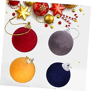 Didiseaon 24 pcs Christmas Balls Christmas Decor Christmas Tree Ball Pendant Xmas Hanging Bulbs Balls Felt Christmas Ornament Balls Xmas Ball Decoration Ball Ornaments for Xmas Tree Foam Set