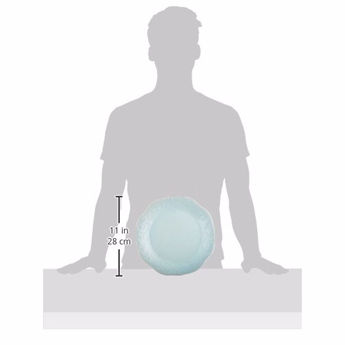 Lenox French Perle 4-Piece Place Setting, Ice Blue,12 oz