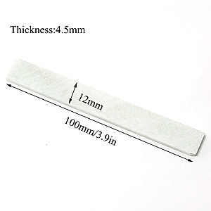 PZRT 10pcs Natural Flat White Soapstone Pencil Refill for Welders Textile Marking Tools 3.93x0.47x0.18 Inches Removable Markings