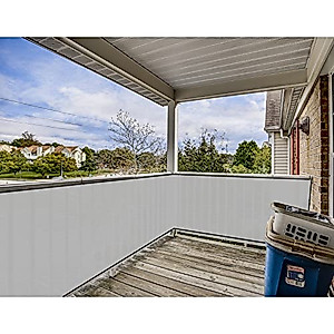 DOEWORKS 3x16FT Balcony Privacy Screen, Deck Shield Fence for Apartment, Backyard, Patio,Grey