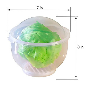 WalterDrake Lettuce KeeperTM - Lettuce Crisper Salad Keeper Container Keeps your Salads and Vegetables Crisp and Fresh- 7" X 8" (brown) (1) (1)
