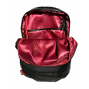 xoMolly's Anti-Theft 15 inch Laptop Leather Backpack (Black)