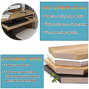 OM-PDD Keyboard Tray Under Desk Slide 20 Inches/ 24inches/ 28inches, Under Desk Tray, Slide Out Keyboard Tray Under Desk, Ergonomic, Wooden