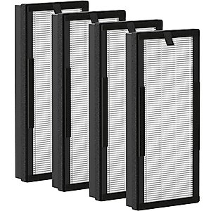 Allisfresh 8000 Elite Pro True HEPA 8000 Replacement Filters Compatible with VEVA 8000 Elite Pro Series Air Cleaner Purifiers, 4 True HEPA Filters Only