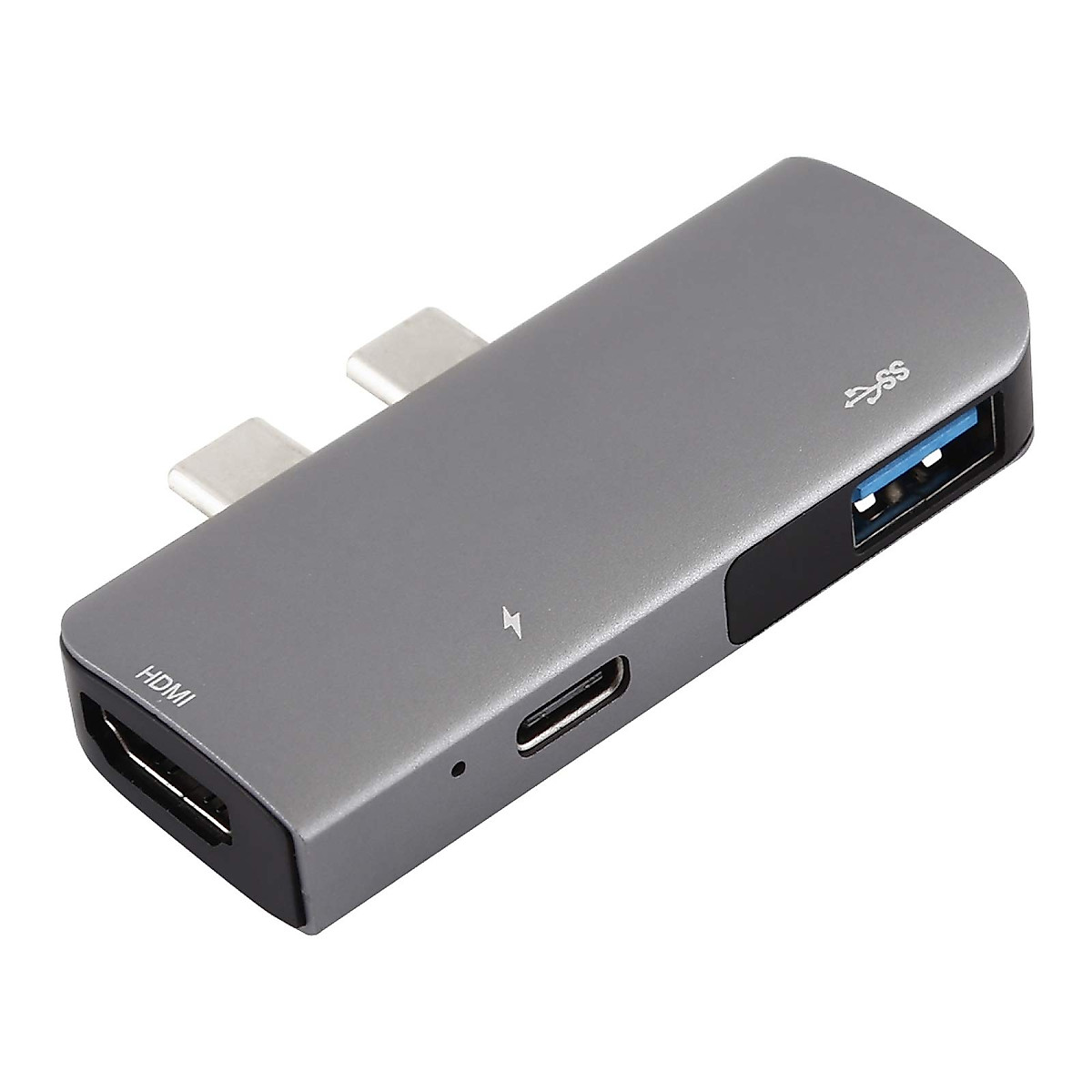 Leya-US Spare Part Double USB-C/Type-C to PD Port + USB 3.0 + HDMI Multifunctional Extension HUB Adapter