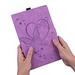 Tablet Bags Compatible with Samsung Galaxy Tab A8 10.5-Inch 2021 (SM-X200/X205/X207) Butterfly Embossed Folding Stand Protective Cover Shockproof PU Leather Flip Case Card Slot Tablet PC Case Tablet C