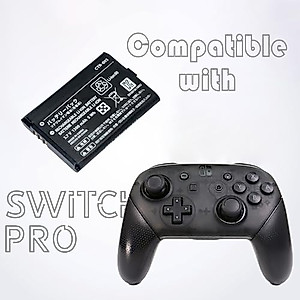 OSTENT 1300mAh 3.7V Li-ion Battery Pack Lithium-ion Rechargeable Replacement for Nintendo Switch Pro Controller