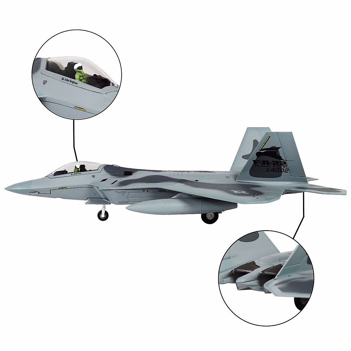 1/100 Scale F-22 Raptor Fighter Attack Plane Metal Fighter Military Model Fairchild Republic Diecast Plane Model for Commemorate Collection or Gift