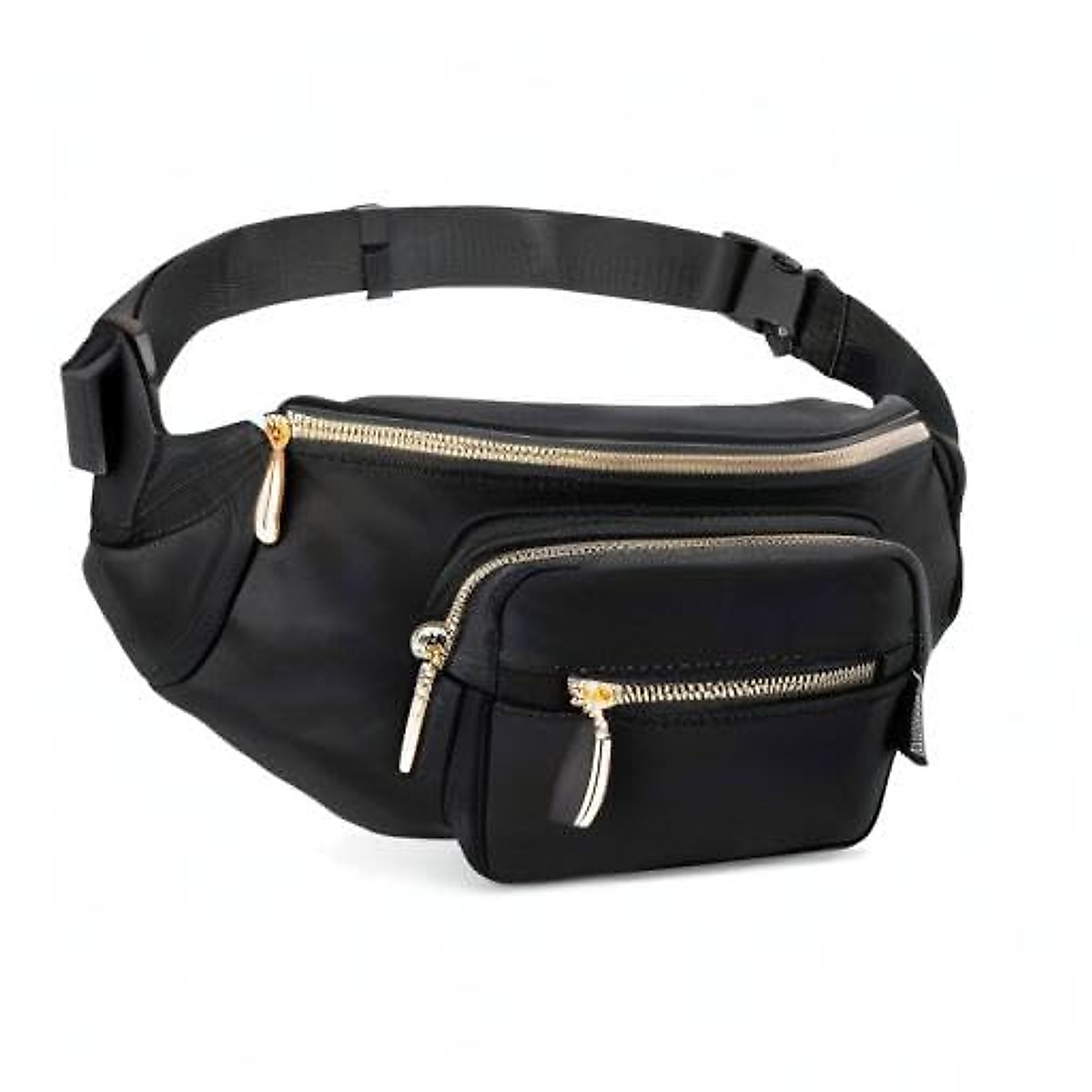 ZORFIN Fanny Packs for Women Men Fashion Crossbody bag Waist Bag for Travel Running Walking Hiking (Black)