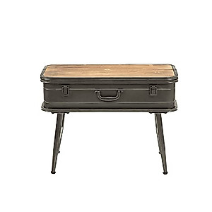 4D Concepts Urban Loft Metal Two Trunk Tables, Rustic Natural Pine
