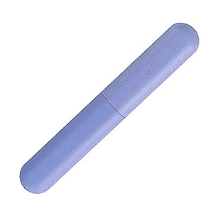 Travel Toothbrush Case Plastic Portable Toothbrush Holder for Travel, Business, Home, Camping, School(2 Pcs, Blue)