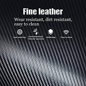 cueclue 4 Pack Car Door Handle Sticker, Carbon Fiber Anti-Scratches Protective Films, Car Door Scratches Protector, Door Handle Side Sticker, Auto Universal Door Handle Decoration Sticker (Black)