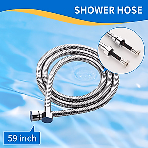 ASRCLOO Chrome Handheld Bidet Sprayer for Toilet, 2 Function Hand Held Sprayer Cloth Diaper, Toilet Concealed Hot and Cold Mixed Bidet Spray Set, Hand Sprayer for Feminine Wash