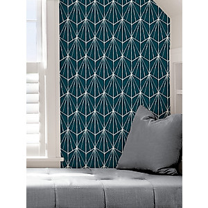 NuWallpaper Indigo Dorset Peel & Stick Wallpaper