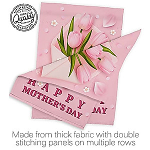 Ornament Collection Mommy Day Mail Garden Flag Set Wood Dowel Family Mother Mom Mama Grandma Love Flowers Parent Sibling Relatives Grandparent House Banner Small Yard Gift Double-Sided, Made in USA