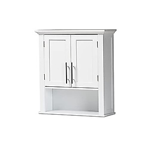 Baxton Studio Turner White Finished Wood 2-Door Bathroom Wall Storage Cabinet