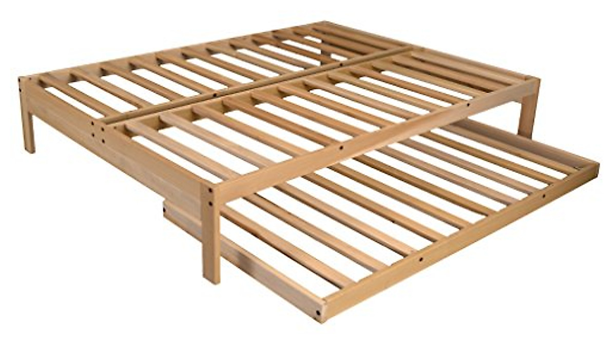KD Frames Twin Trundle - Natural Wood Convenience