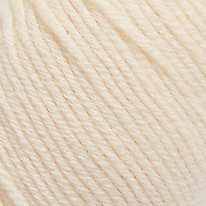GISIMO 100% Merino Wool Yarn, 6-Ply Luxurious and Soft Yarn for Hand Knitting & Crocheting, 1.76 OZ/50g, 127 yds/116 Meters (Ivory, 1 Ball)