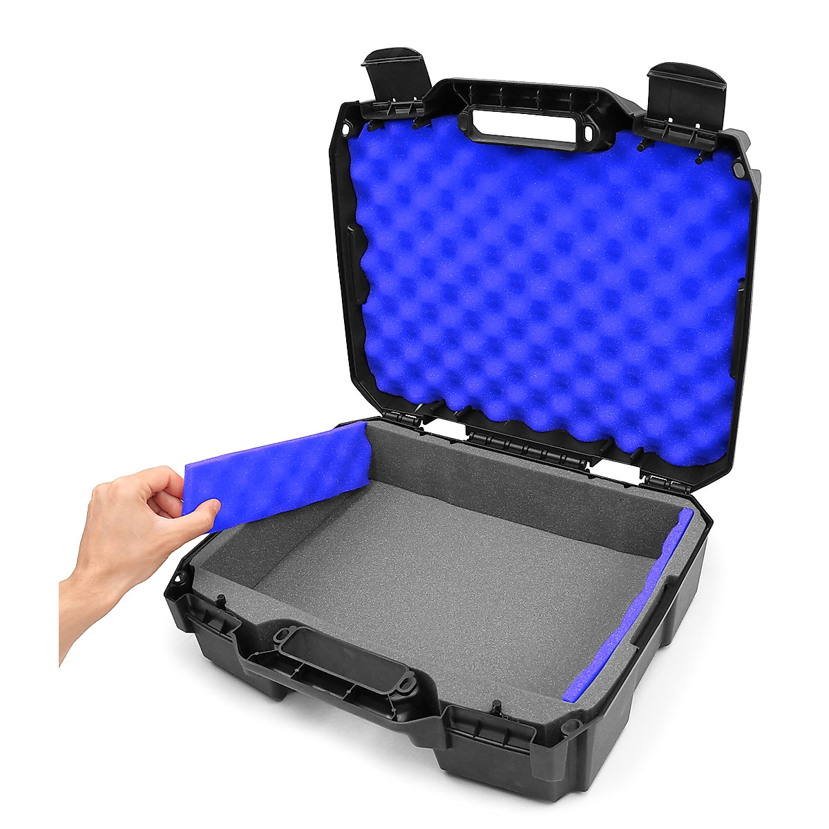 CASEMATIX 15.6" Hard Laptop Case with Shock-Absorbing Interior Foam Protection Compatible with 15" Gaming Laptops and Accessories, Fits Laptops up to 15” x 10.5" Max