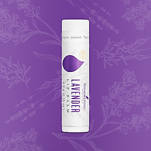 Young Living Lavender Lip Balm - 0.15 oz - Essential Oils, Soothes Dry Lips, Hydrates & Softens, Natural Lip Care Hydrating Lip Treatment, Moisturizing Lip Balm
