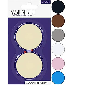 Silicone Wall Protectors from Door knobs Ivory - Self Adhesive Round Plate - Door Bumper Pads Ivory - Rubber Door Handle Bumper Guard for Door Knob, Kitchen, Office (2inch, Beige/Ivory)