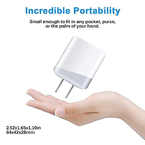 USB C Samsung Charger Box for Galaxy A14 5G/A23 5G/A54/A34/A13/A53/S23+/A32/Z Fold 4/S21FE/A03s/S22/A04S,Pixel 7 Pro/6a/5,iPhone 14/13 Pro Max/12/11/SE,Android Phone Charger Type C Fast Charging Block