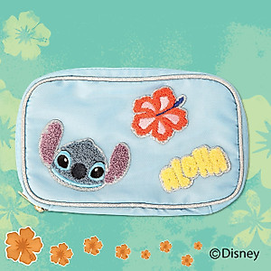 Disney Stitch Nylon Jewelry Holder Organizer with Zip Closure - Officially Licensed Jewelry Travel Organizer