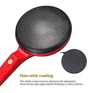 8" Electric Crepe Maker Nonstick Crepe Pan Portable Mini Household Pancake Machine with Batter Bowl & Egg Whisk for Crepes,Pancakes,Tortillas,Gifts for Women