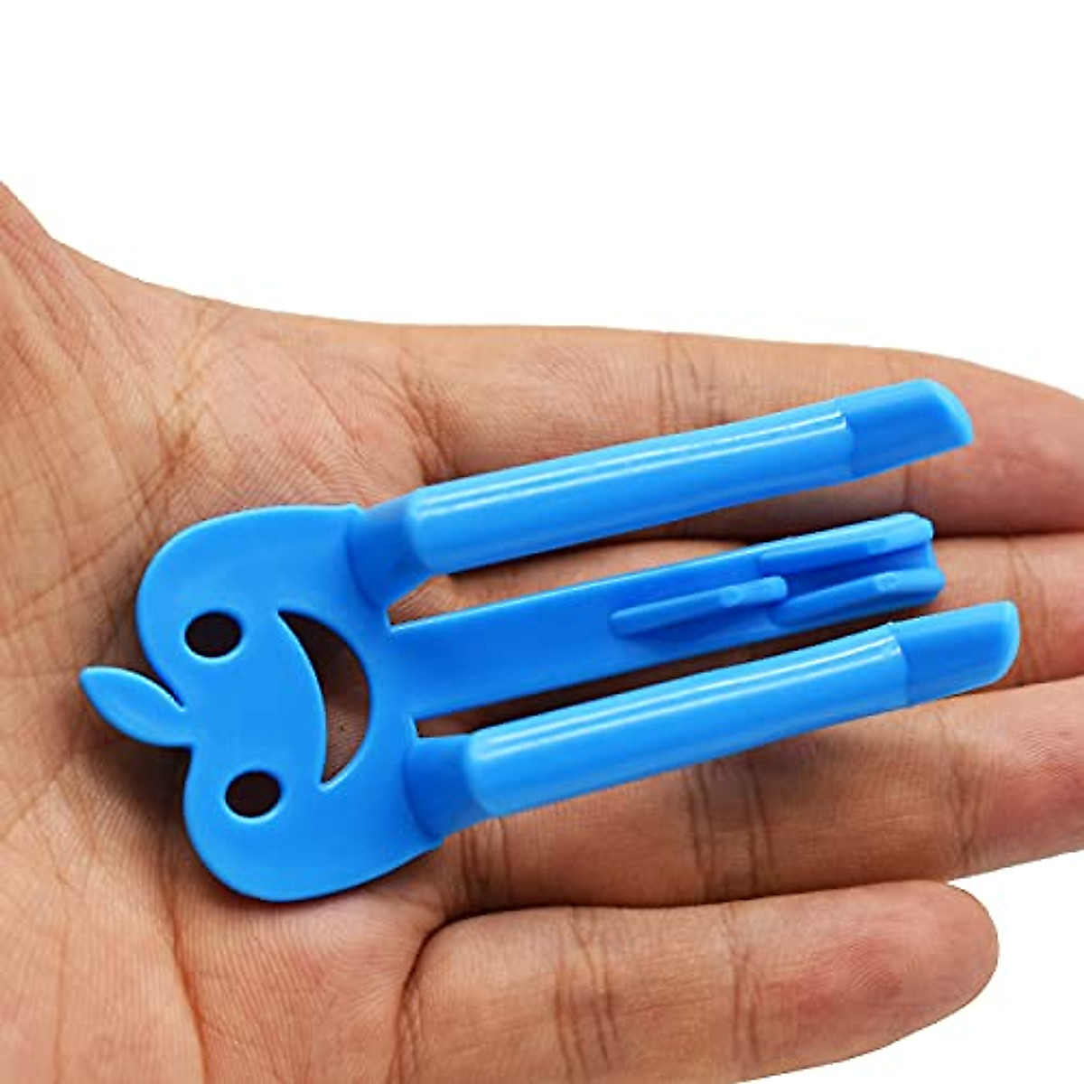 Maydahui 12PCS Garbage Bag Clips Household Blue Plastic Trash Can Clamp Wastebaskets Basket Anti-Slip Fixed Waste Bins Dustbin Junk Bag Edge Holder