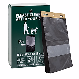 Zero Waste USA® - 800 ONEpul® dog waste station refill header bags - Dispense 1 bag at a time with our trademarked pull-strap. Designed to fit any dog waste header stations. (8 headers of 100 bags)