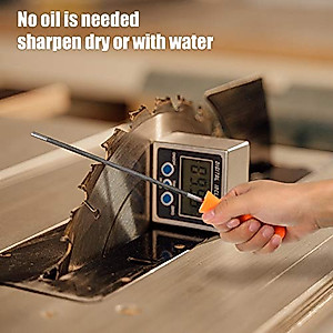 Chainsaw Chain Sharpening File Chainsaw Sharpener File Round Sharpening File Steel Chainsaw File with Plastic Handle for Chainsaw (3, 5/32, 7/32, 3/16 inch)