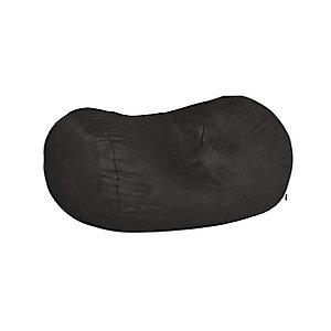 Amazon Basics Memory Foam Filled Bean Bag Lounger with Microfiber Cover, 6 ft, Grey, Solid