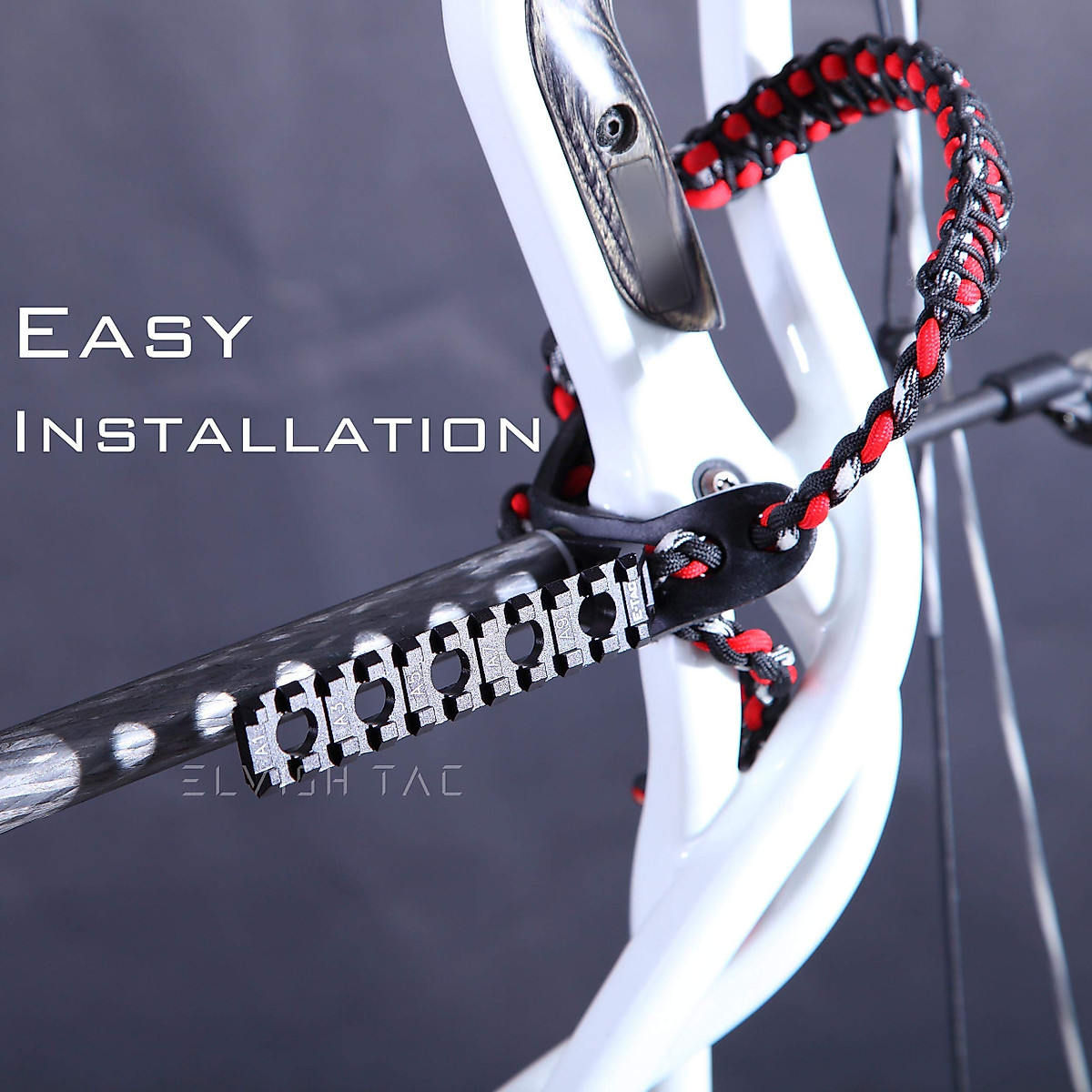 Elvish Tac Picatinny Rail for Compound Bow-Stabilizer Mount - Bowhunting Bowfishing